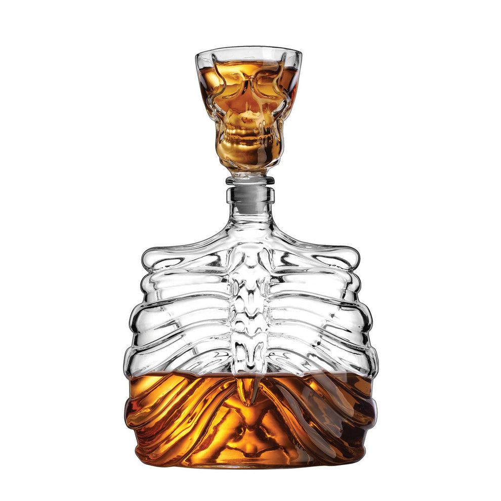 Skull Whiskey Decanter and Shot Glass, Skull Decanter, Skeleton Decant ...